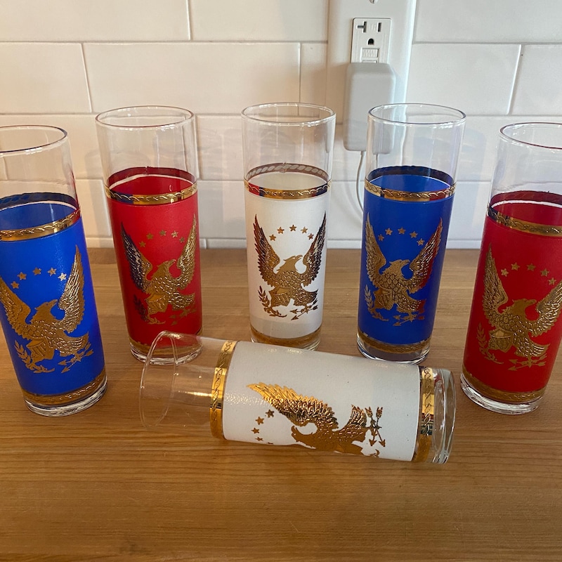 Patriotic Glassware - Etsy
