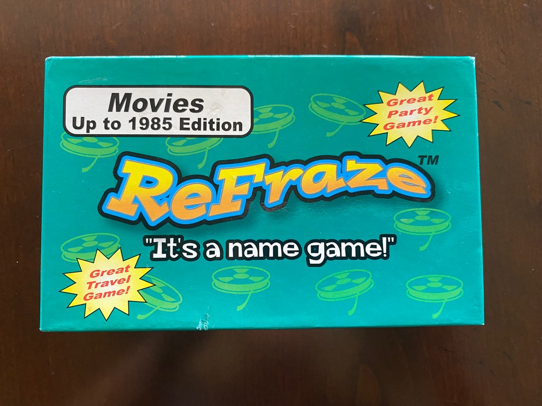 Refraze: Movies up to 1985 Edition - 'it's a Name Game' - COMPLETE - Etsy