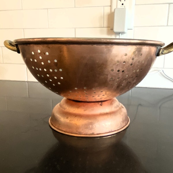 Copper Colander - Etsy