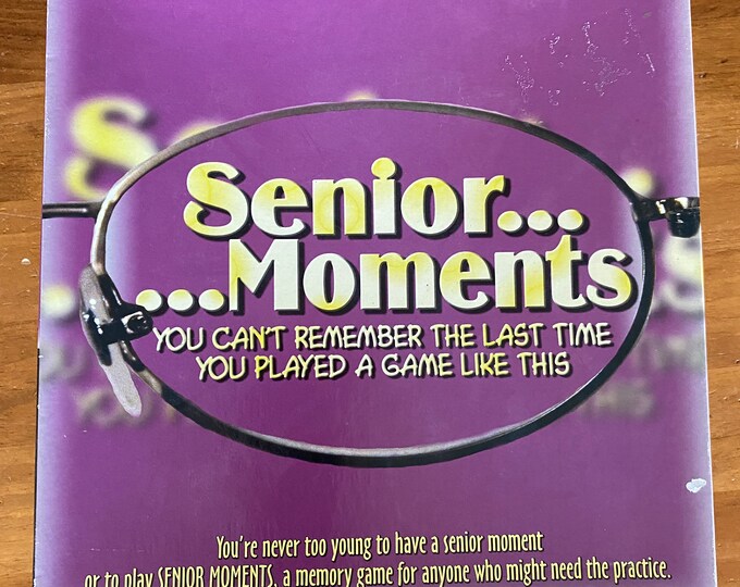 Senior Moments Board Game, Crazy Memory Game for All Ages - COMPLETE - Etsy