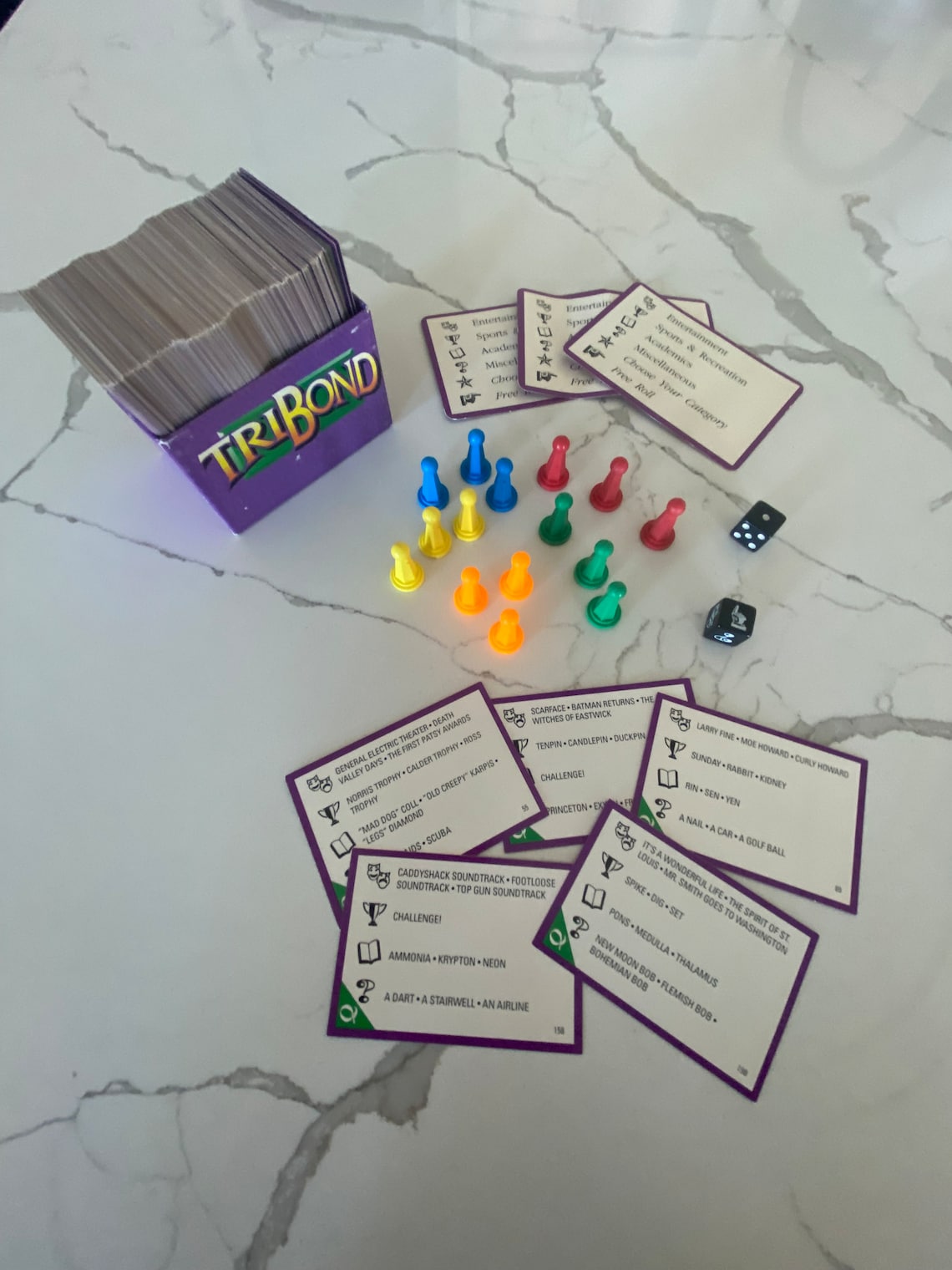 Tribond Board Game 1995 ... What Do These 3 Have in Common - Etsy