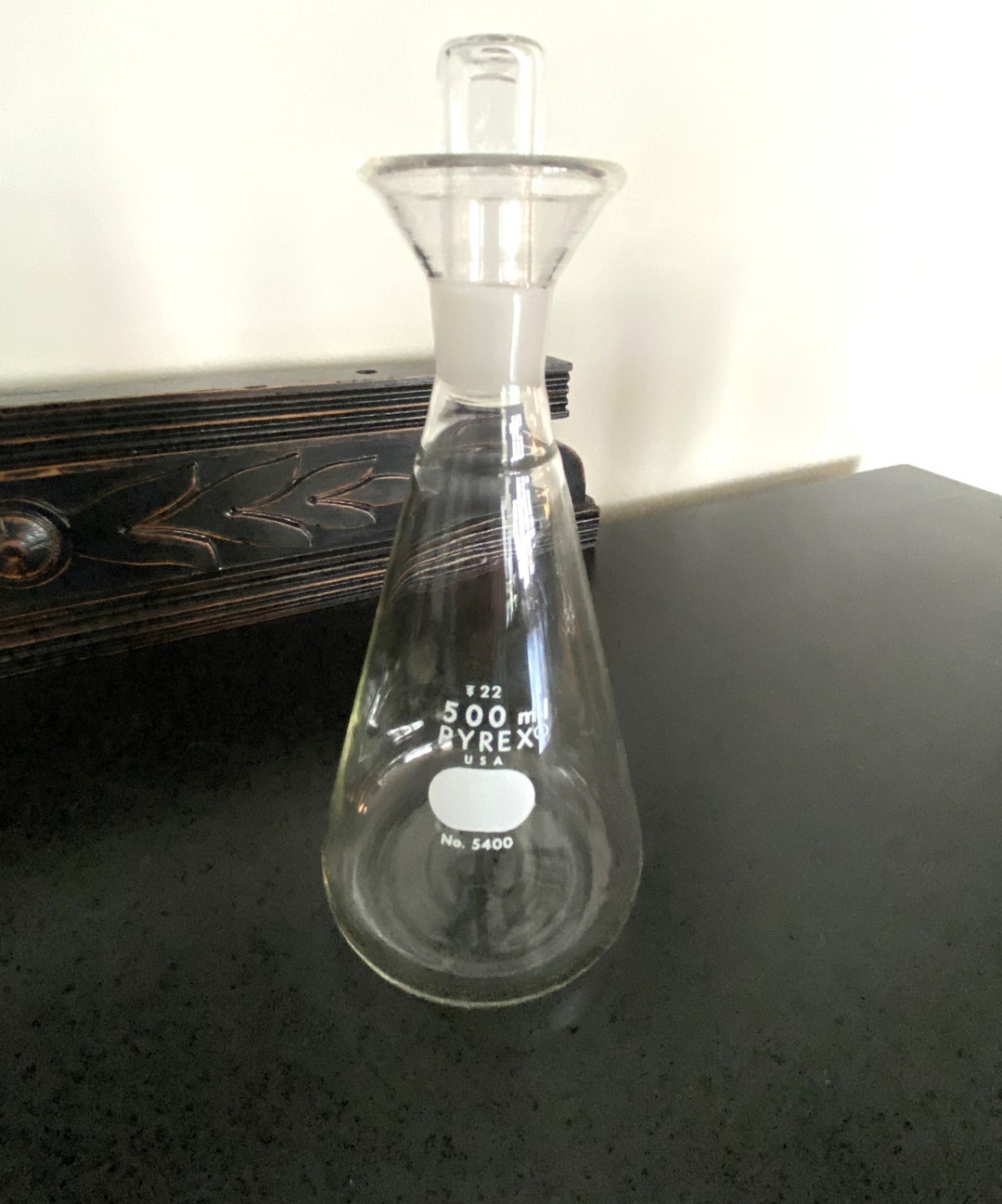 PYREX 5400 500ml Iodine Determination Flask, Pyrex Glass Flask W/glass ...