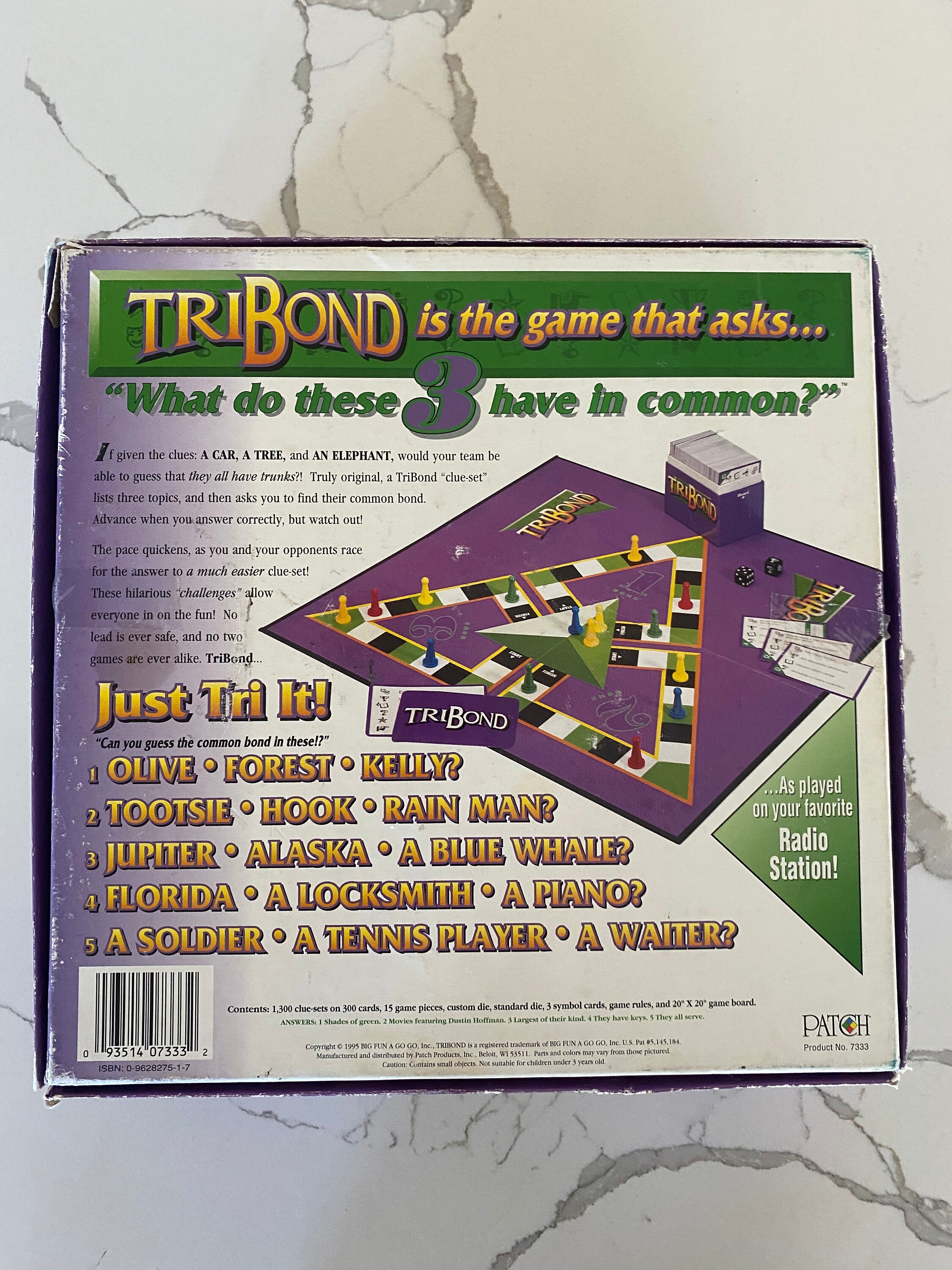 Tribond Board Game 1995 ... What Do These 3 Have in Common - Etsy