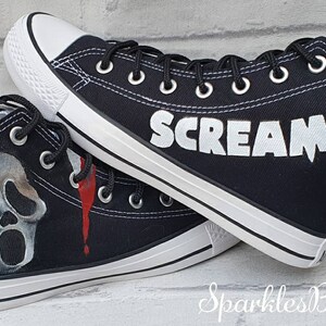 Scream shoes Horror movie scream Converse scream pumps | Etsy