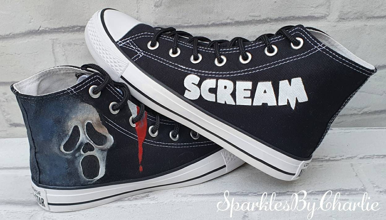 Scream shoes Horror movie scream Converse scream pumps | Etsy