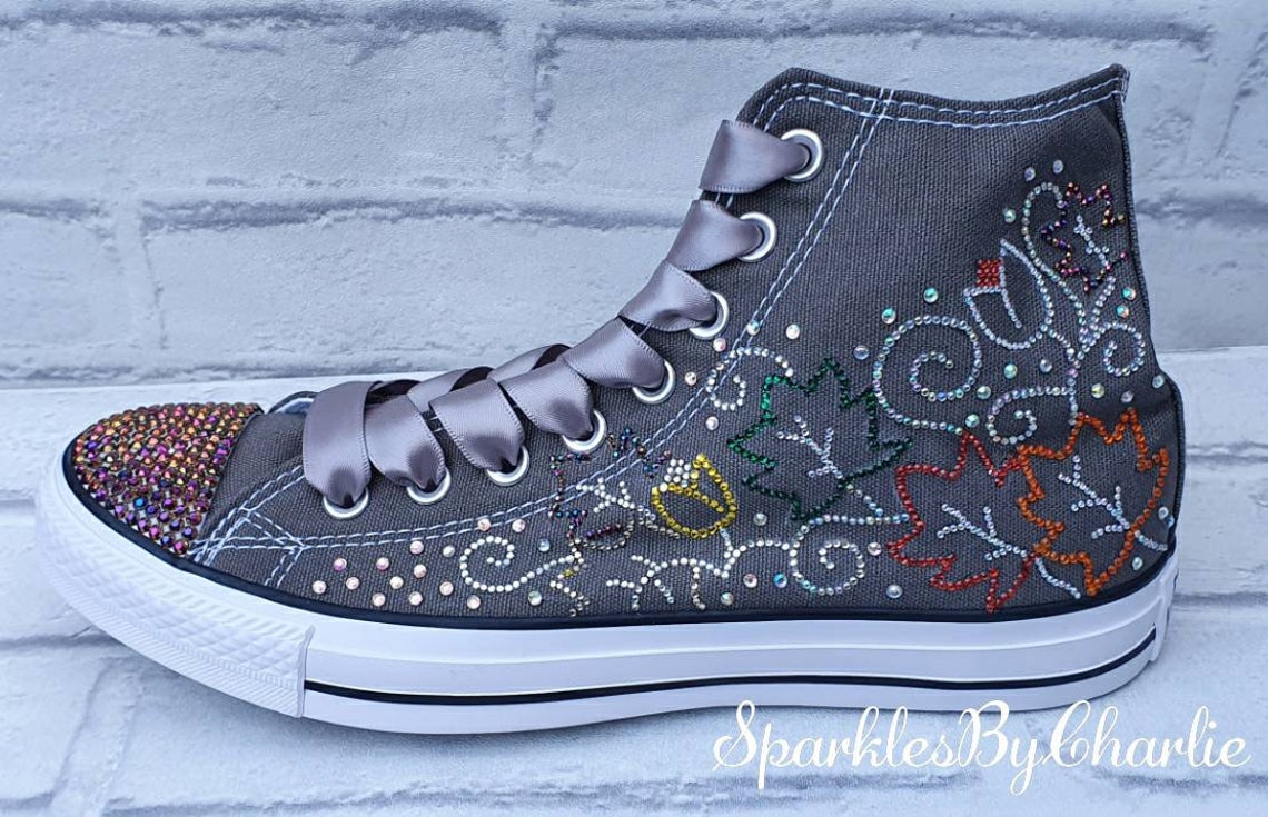 Halloween Converse Pumps, Custom Halloween Shoes, Hightop Converse ...