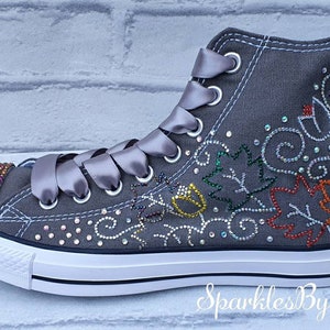 Halloween Converse Pumps, Custom Halloween Shoes, Hightop Converse ...