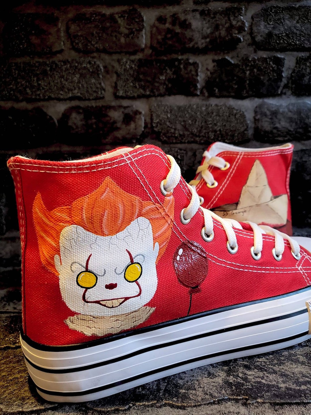 Horror Shoes, Hand Painted Pumps, Kids Trainers, Custom Shoes, Horror ...