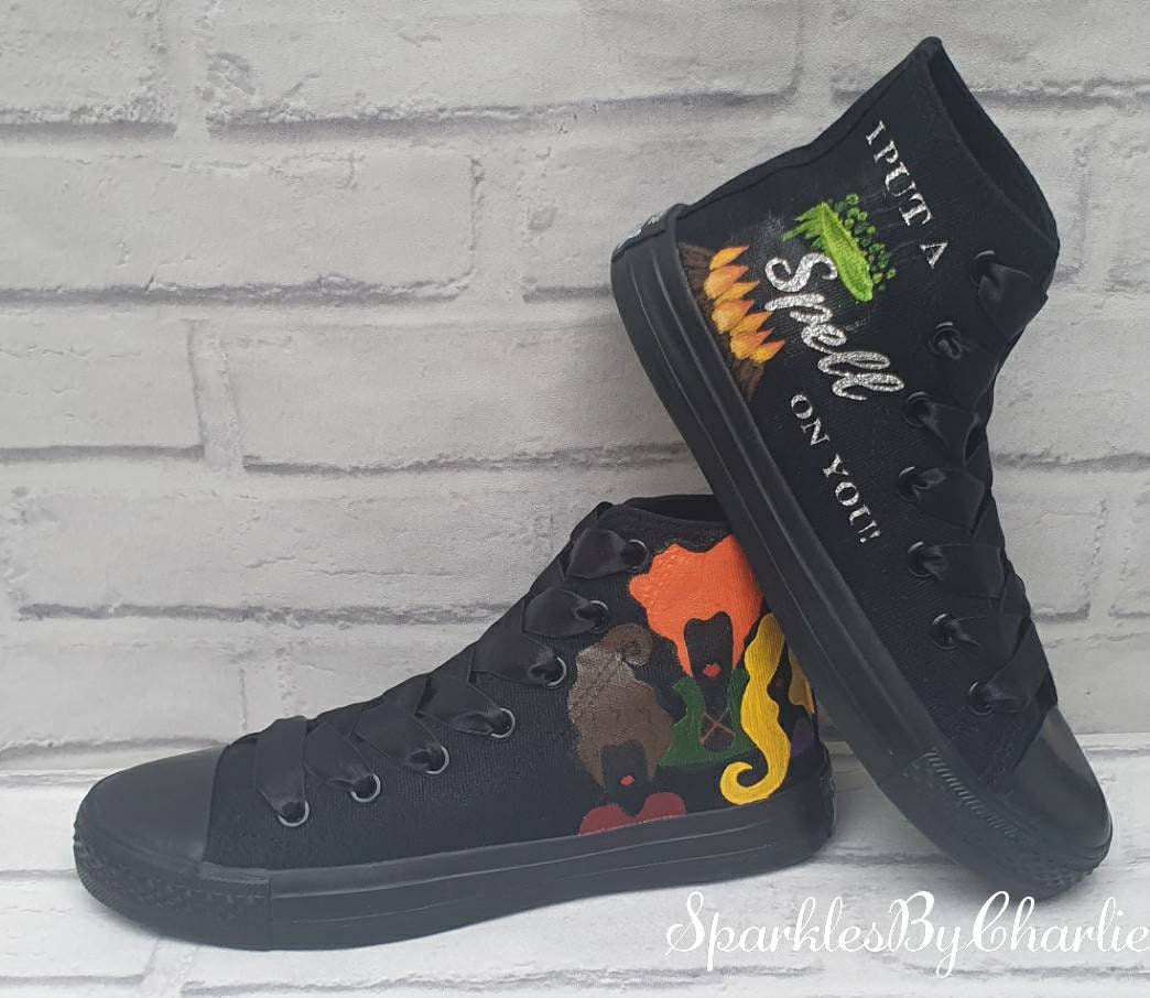 Hocus Pocus Shoes Hocus Pocus Inspired Pumps Black Converse - Etsy UK