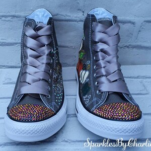 Halloween Converse Pumps, Custom Halloween Shoes, Hightop Converse ...