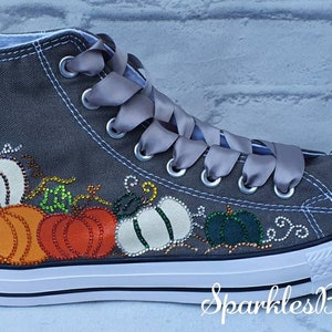 Halloween Converse Pumps, Custom Halloween Shoes, Hightop Converse ...