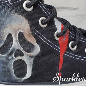 Scream shoes Horror movie scream Converse scream pumps | Etsy