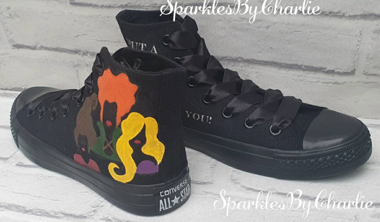 Hocus Pocus Shoes Hocus Pocus Inspired Pumps Black Converse - Etsy UK