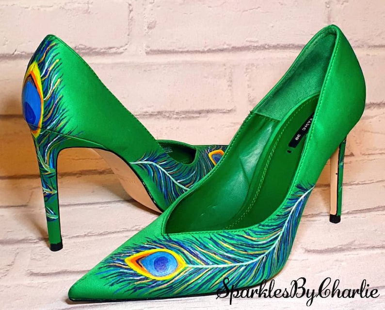 Custom High Heels, Stiletto Personalised Shoes, Custom Court Shoes ...