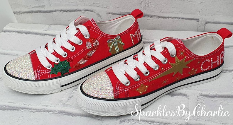 Christmas Shoes Xmas Trainers Low Top Converse Trainers - Etsy