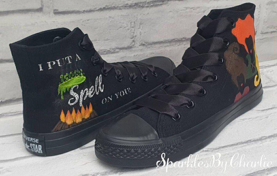 Hocus Pocus Shoes Hocus Pocus Inspired Pumps Black Converse - Etsy UK