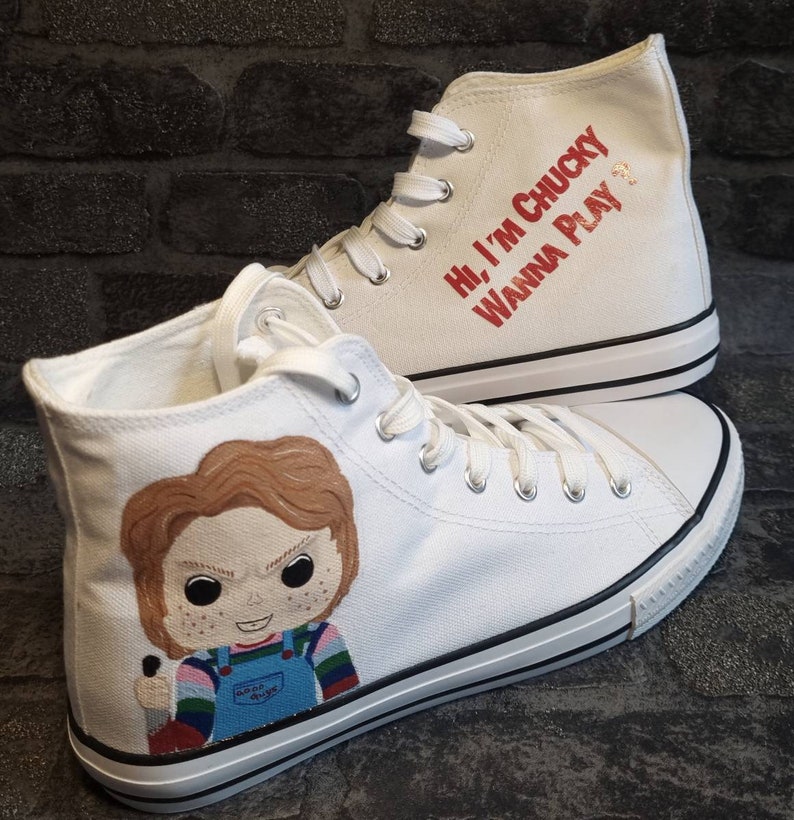 Childsplay Shoes Chucky Shoes Horror Trainers Scary - Etsy