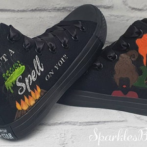 Hocus Pocus Shoes, Hocus Pocus Inspired Pumps, Black Converse Hightops ...