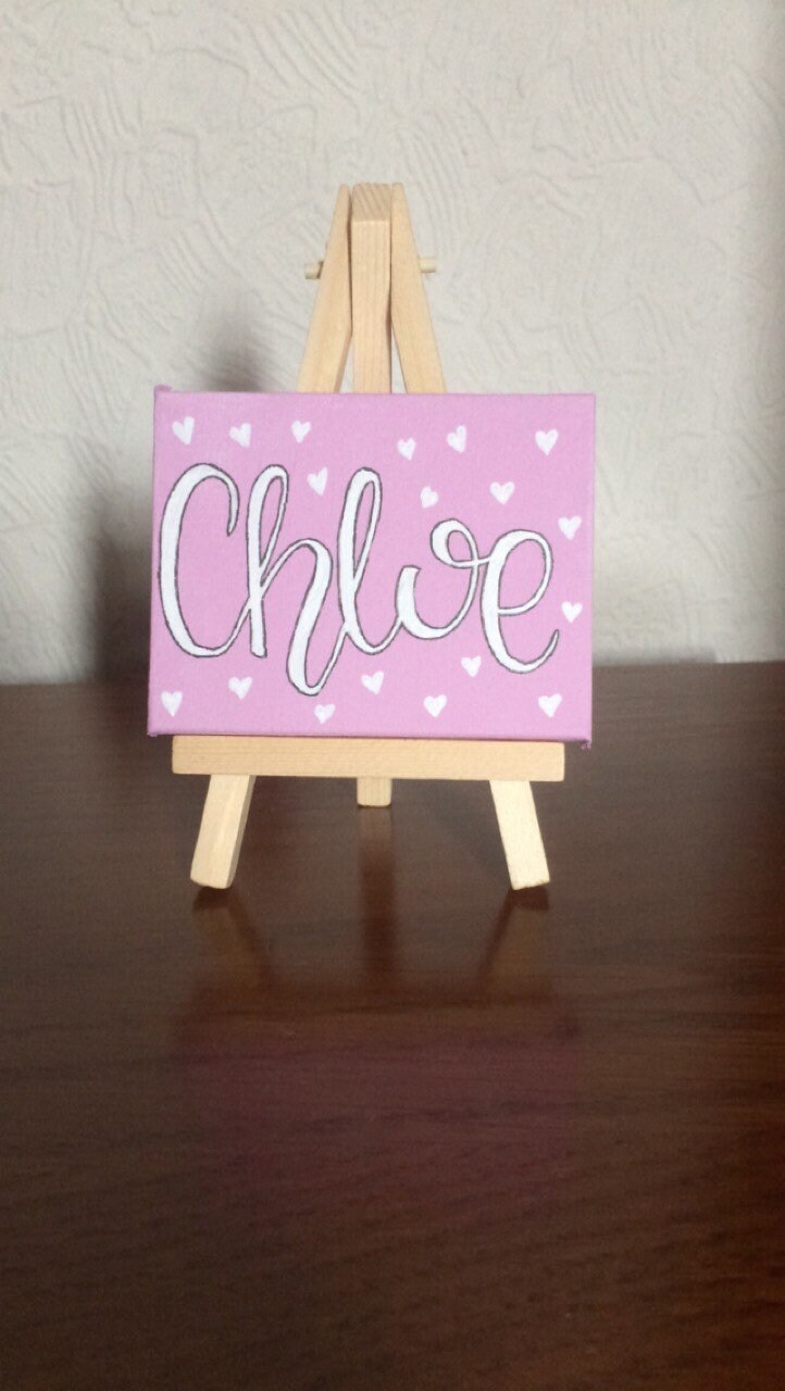 Nombre personalizado Mini Canvas - Etsy España