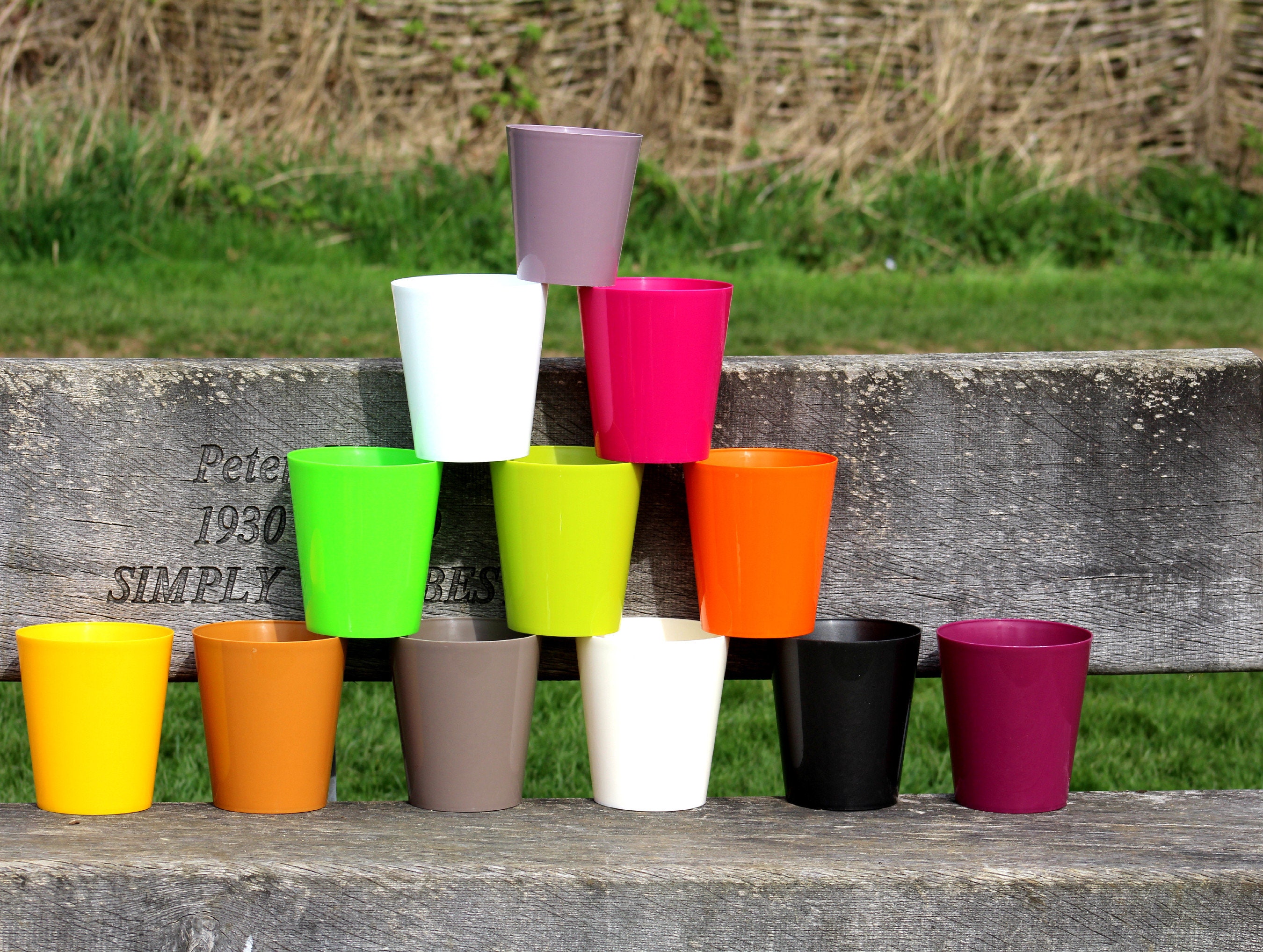 Plant Pots Indoor Outdoor Aga Flower Pots Plastic Glossy - Etsy UK