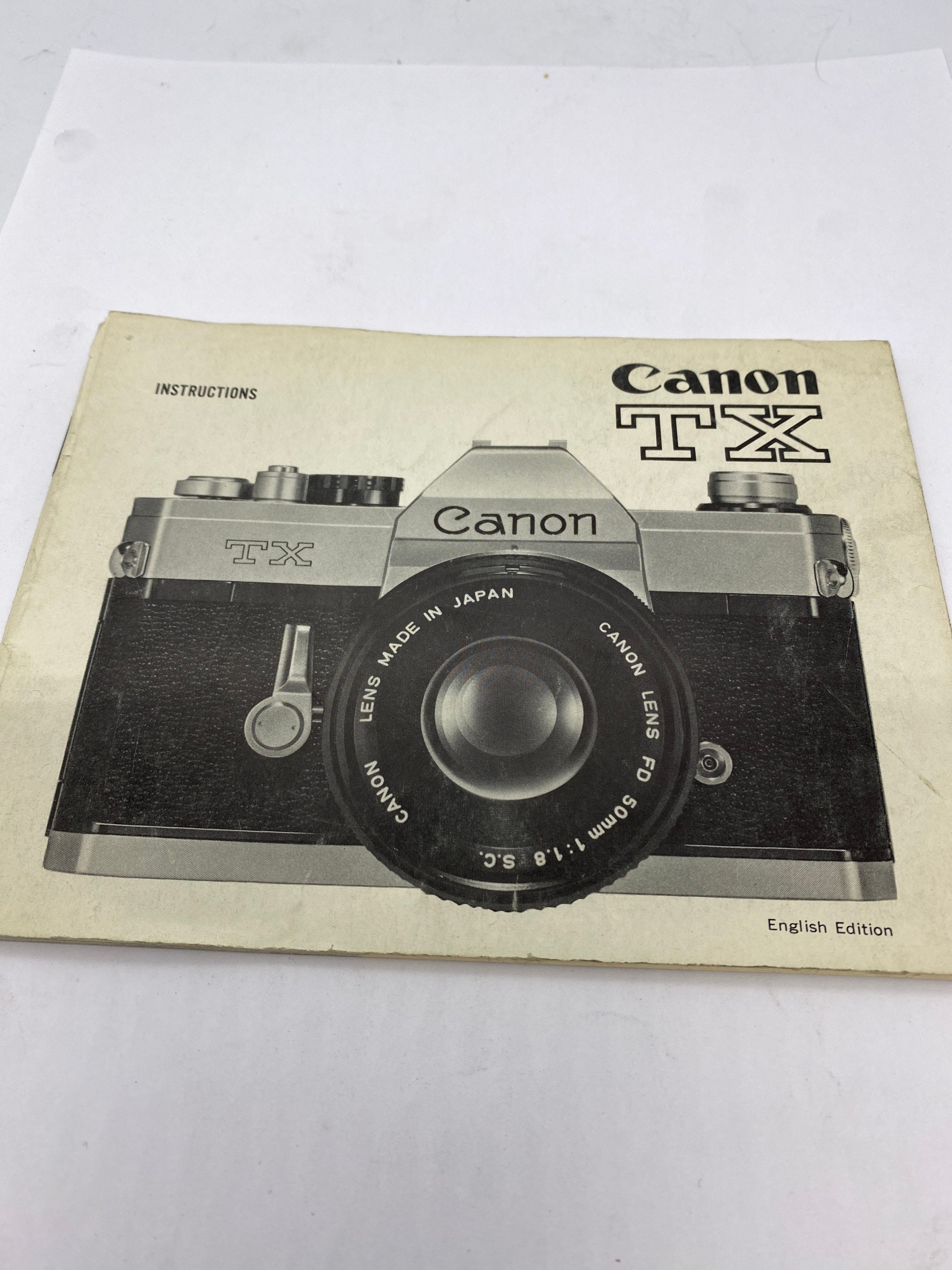 Canon TX Operator Manual - Etsy