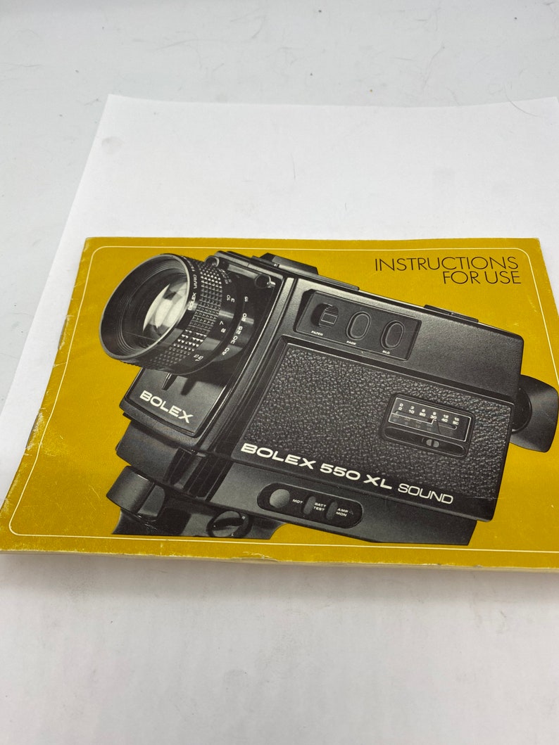 Rare Bolex 550XL Sound Operator Manual! - Etsy