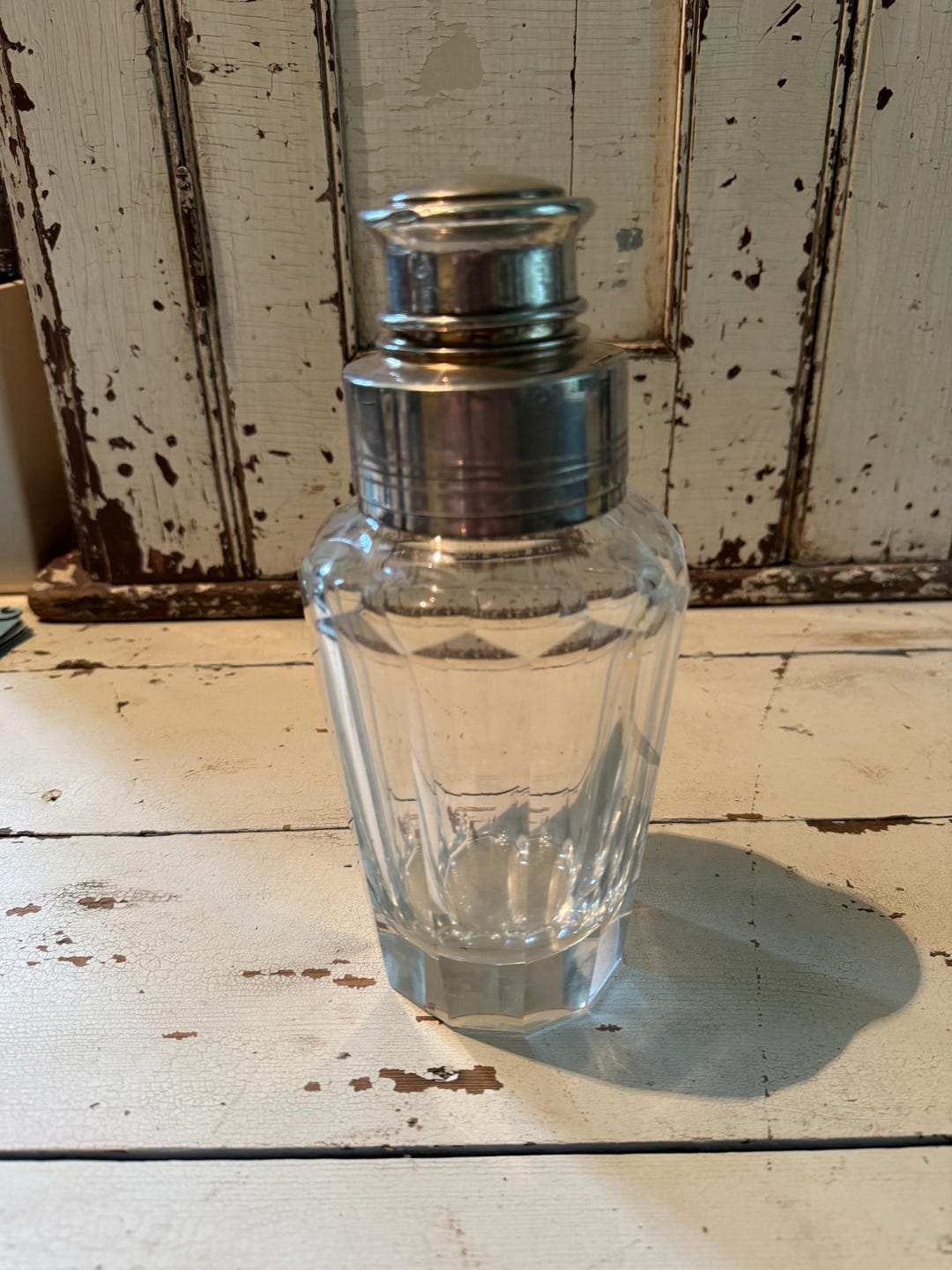 Stunning Vintage Cut Crystal Cocktail Shaker With Silver Plated Top - Etsy
