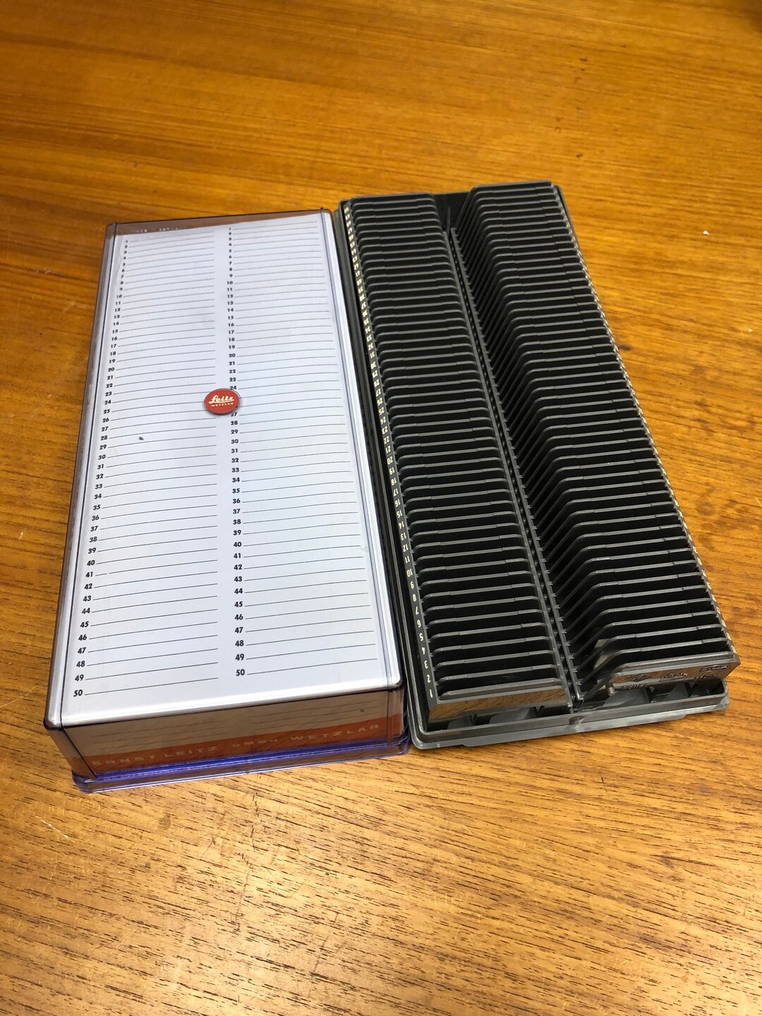 Leica Leitz Set/2 35mm Slide Trays W/storage Case! - Etsy