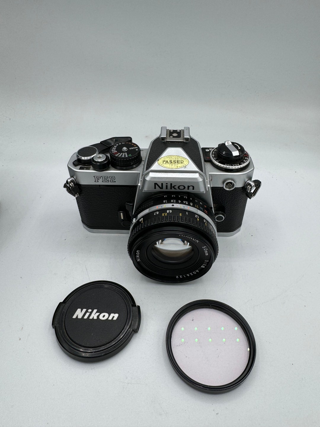 Beautiful Nikon FE2 35mm Film Camera W/nikkor 50mm 1.8 Lens ...