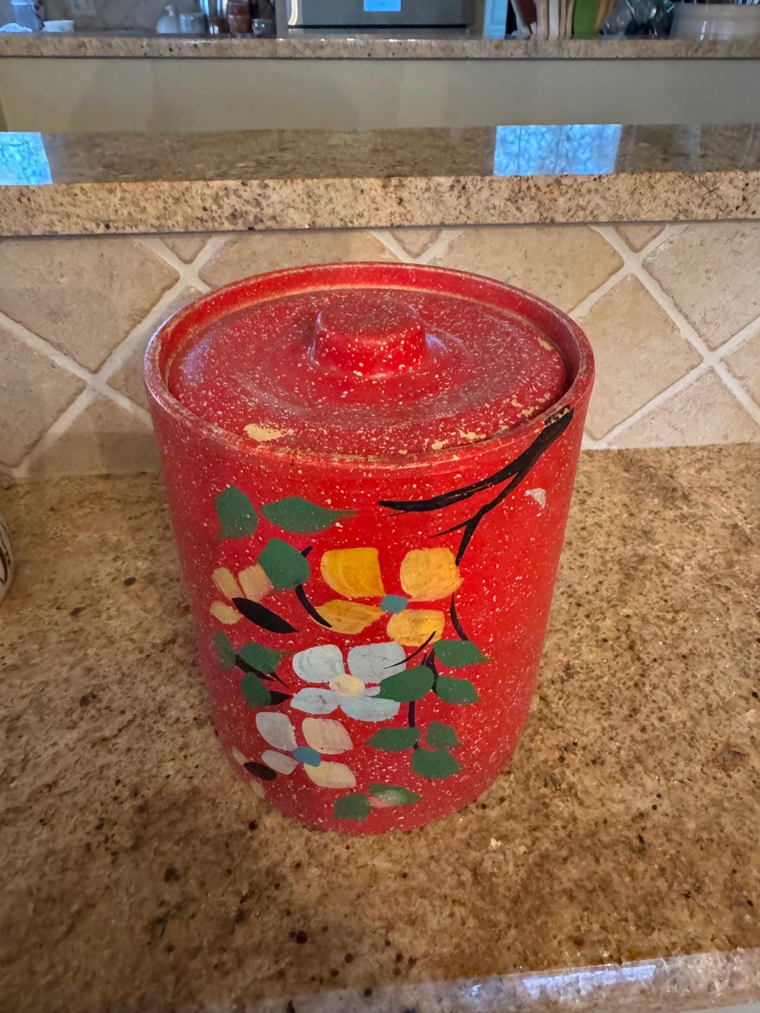 Vintage 8” Ransburg Pottery Crock Cookie Jar Excellent Small Chips - Etsy