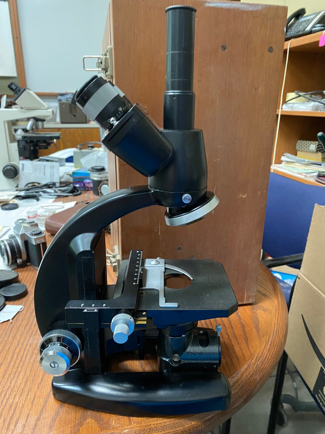 Very rare Cooke Troughton & Simms 1950s trinocular Microscope | Etsy