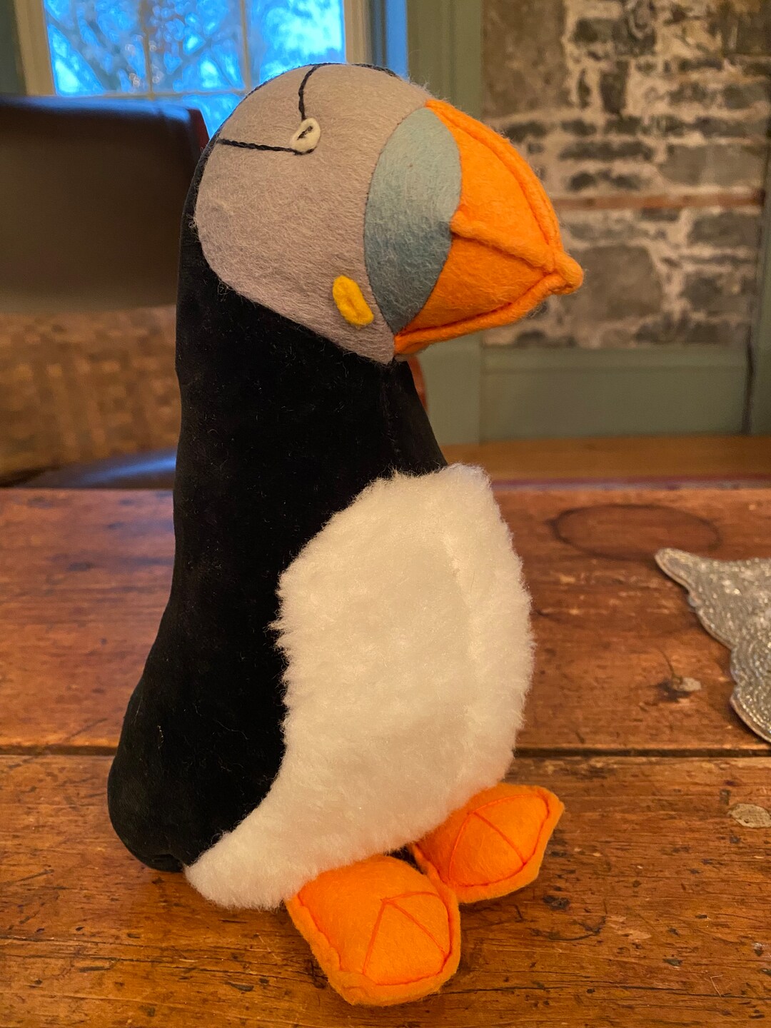 Vintage 9” H Stuffed Puffin Excellent Condition! - Etsy