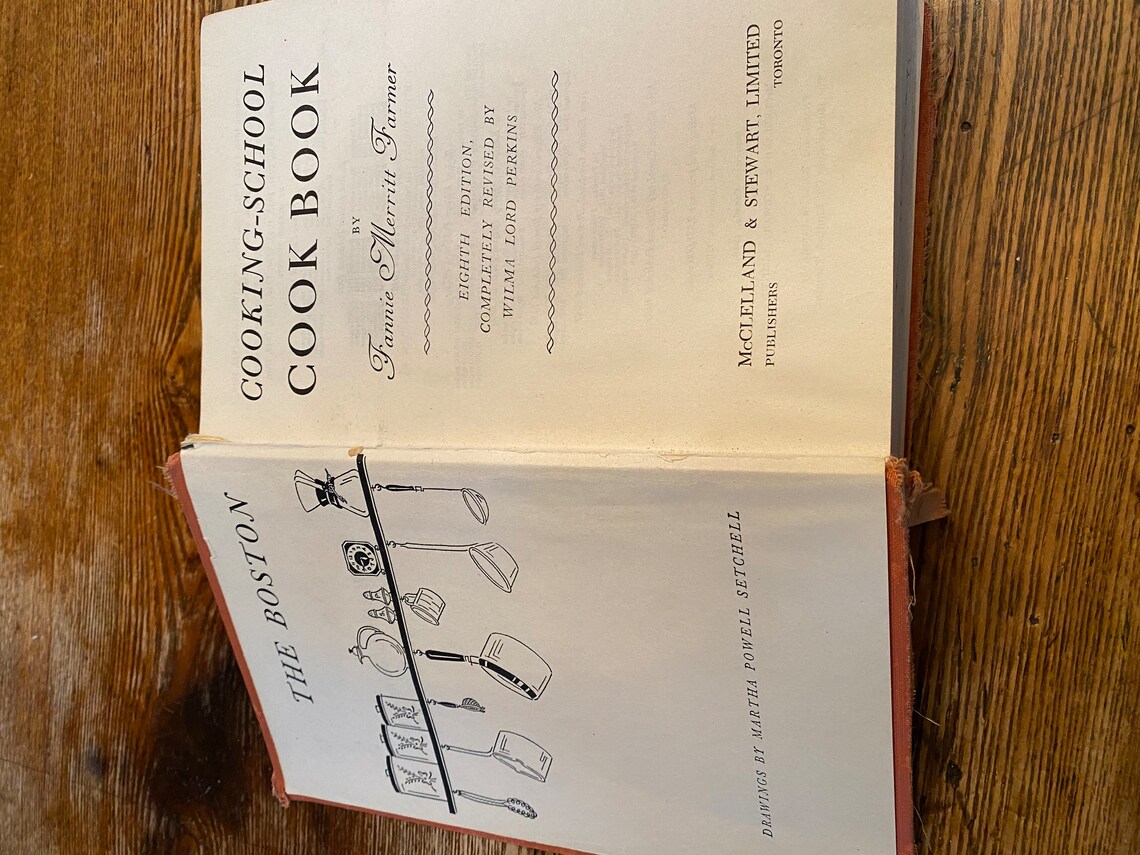 The Boston Cooking-school Cook Book Fannie Merrit Farmer 1946 - Etsy