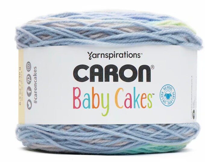 Yarnspirations Caron Baby Cakes in Pool Party 82 Percent Acrylic, 18 ...