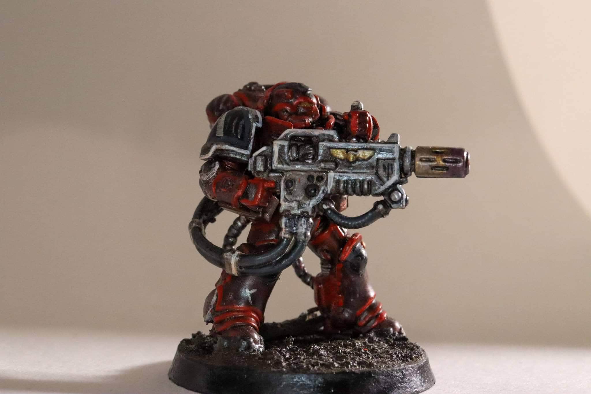 Red Space Marine Mini War Hammer 40k artist Rendition - Etsy