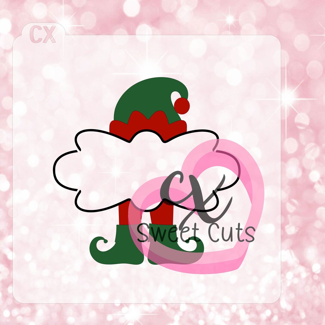 Elf Plaque Cookie Stencil. - Etsy