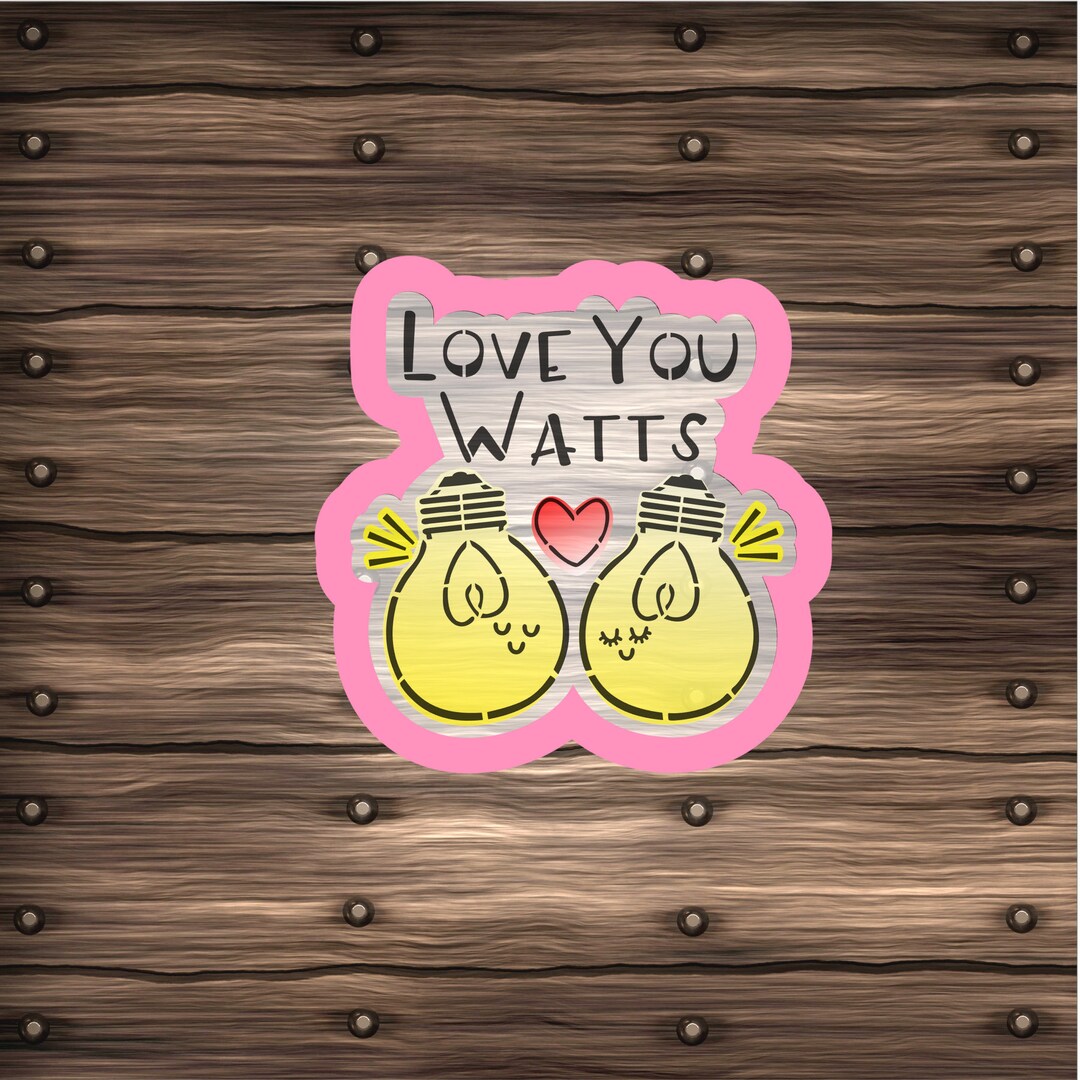 Love You Watts Cookie Cutter. Valentines day. Couples. Love. - Etsy.de
