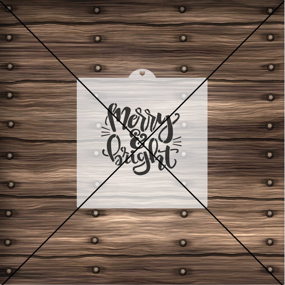 Merry and Bright Cookie Stencil. Christmas. Christmas Lights. - Etsy