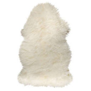 Genuine Sheepskin Rug Single Pelt Ivory White Sheep Skin Rug Sheepskin ...