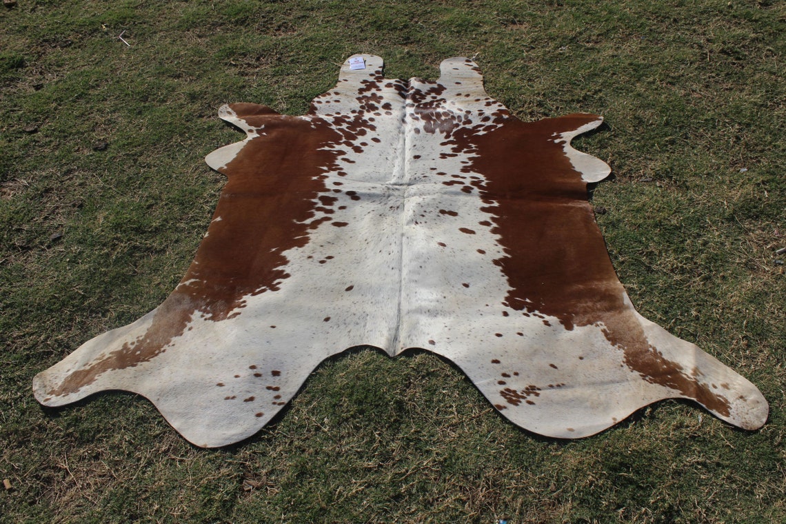 Amazing Brown Cowhide Rug Brown and White Cow Skin Rug Cow - Etsy