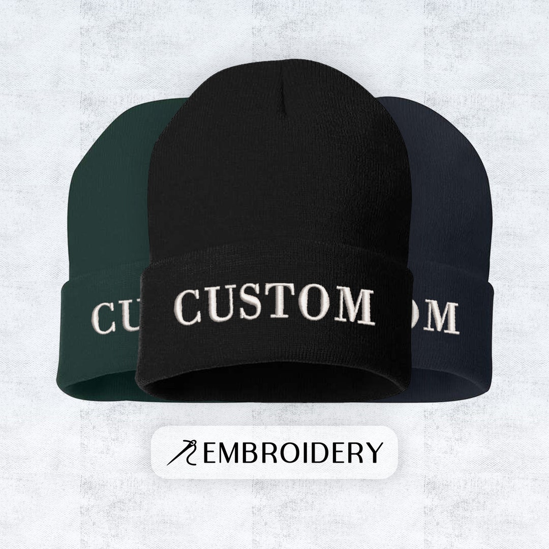Custom Embroidered Cuffed Beanie Unisex Toque Winter Hat - Etsy UK