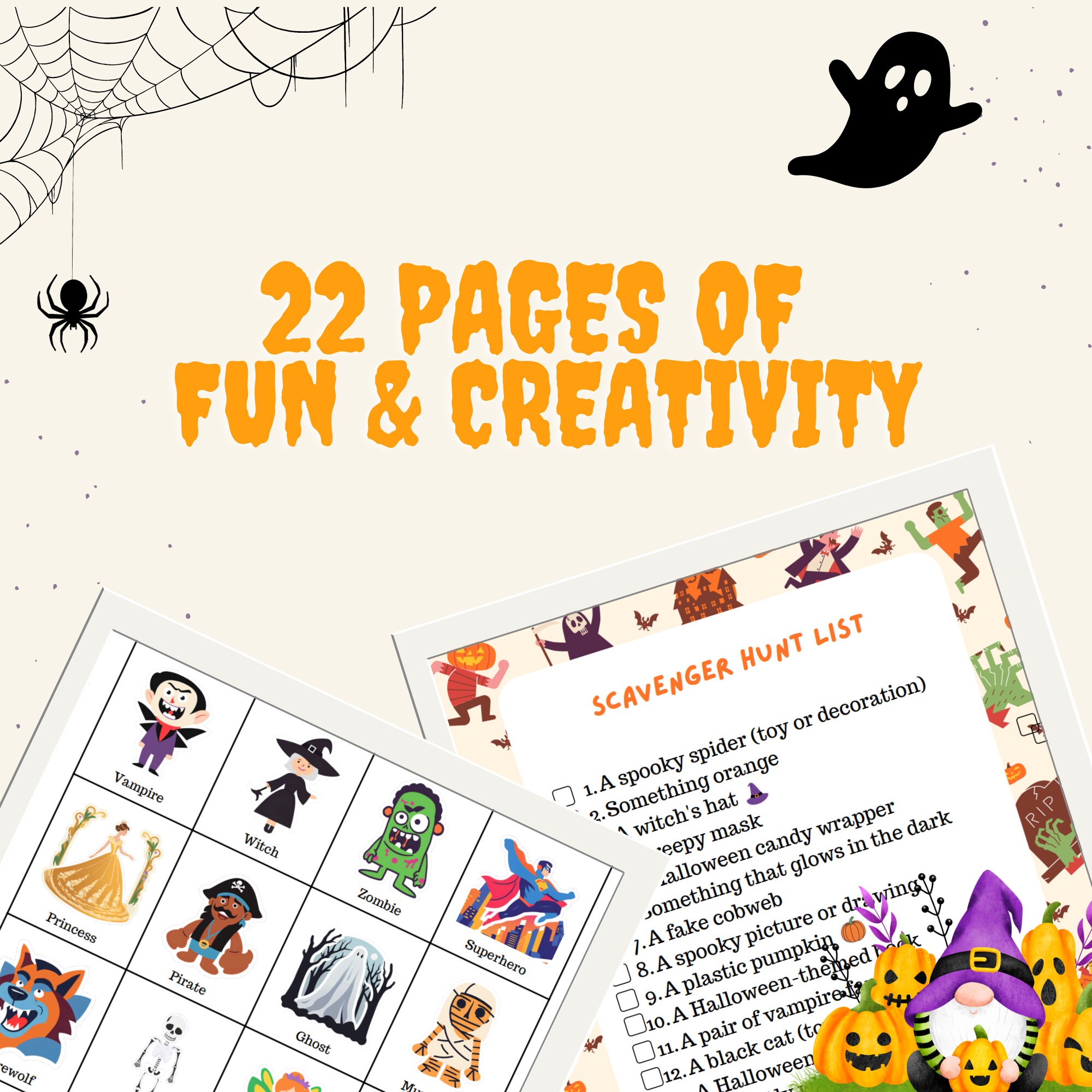 10 Printable Halloween Games for Kids Spooky Activity Bundle Instant ...