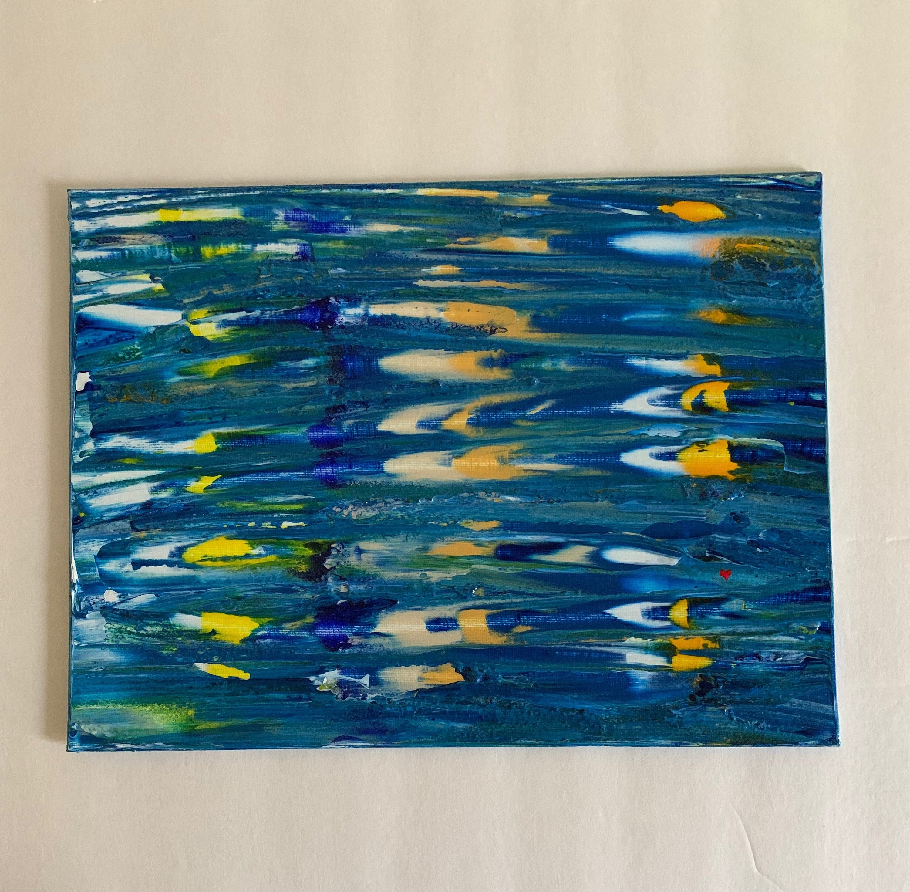 Acrylic Pallet Knife Swipe Painting on 12x9 Canvas Board - Etsy