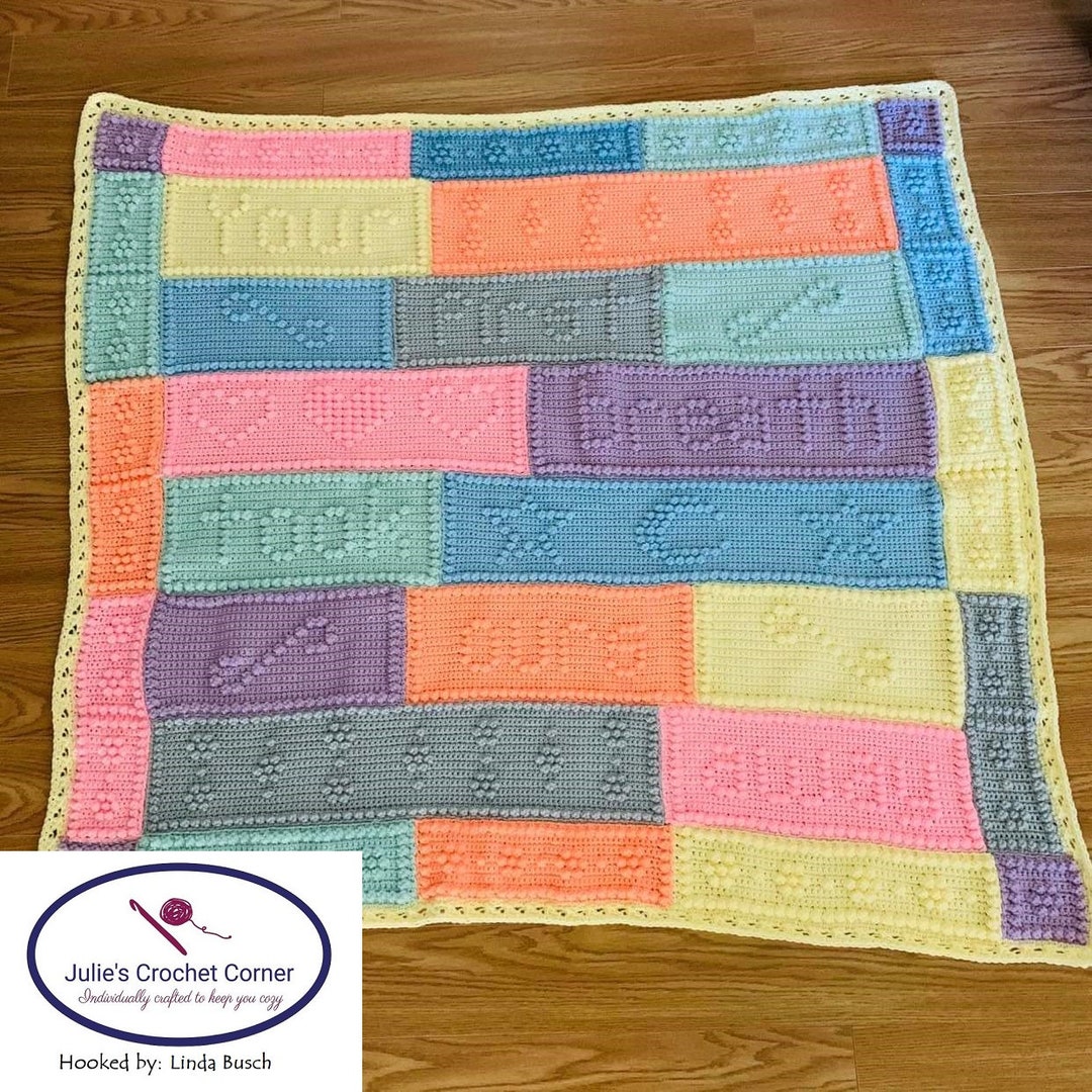 PATTERN: "your First Breath Took Ours Away" Puff Stitch Baby Blanket - Etsy