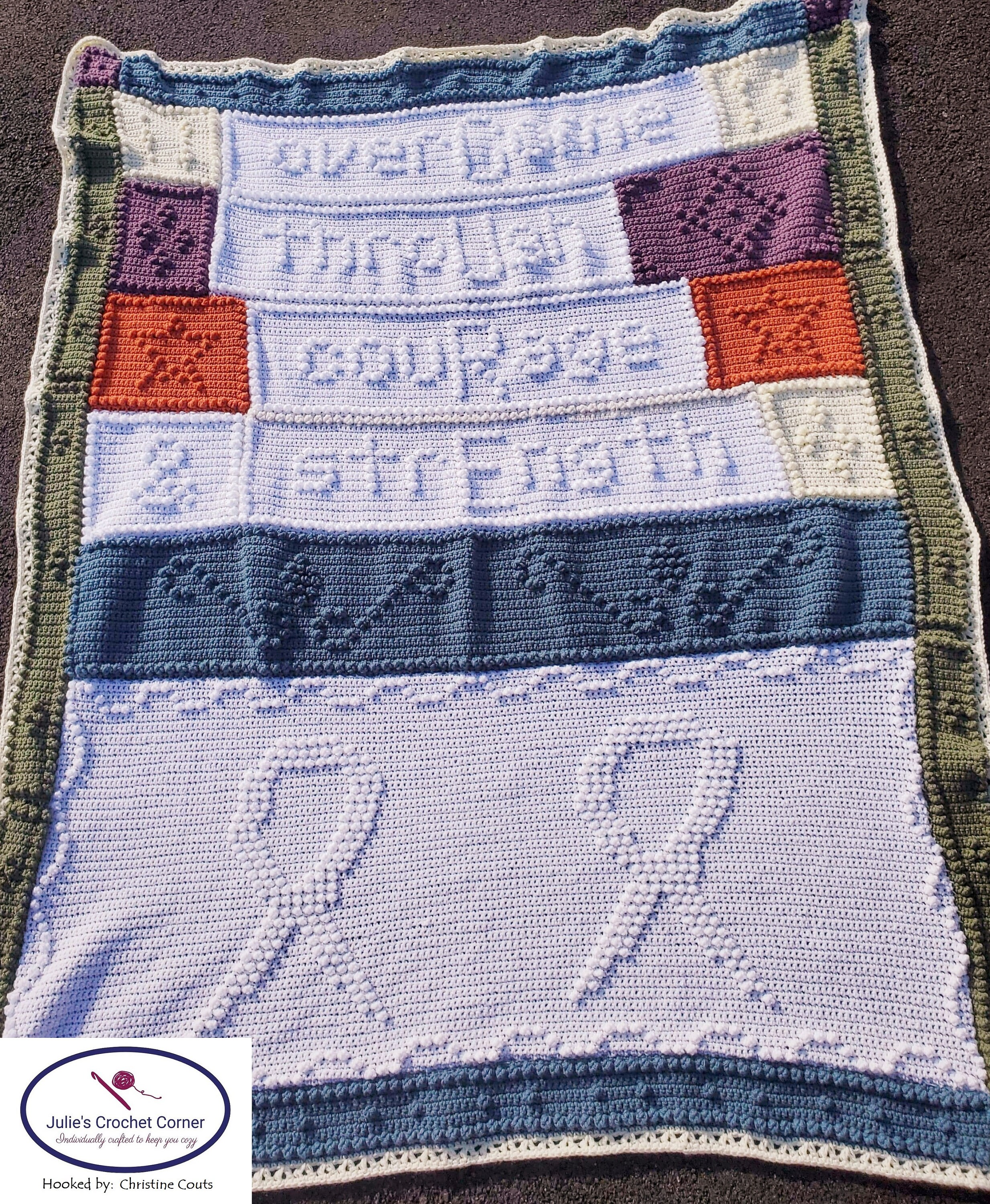 PATTERN: cure Overcome Through Courage and - Etsy