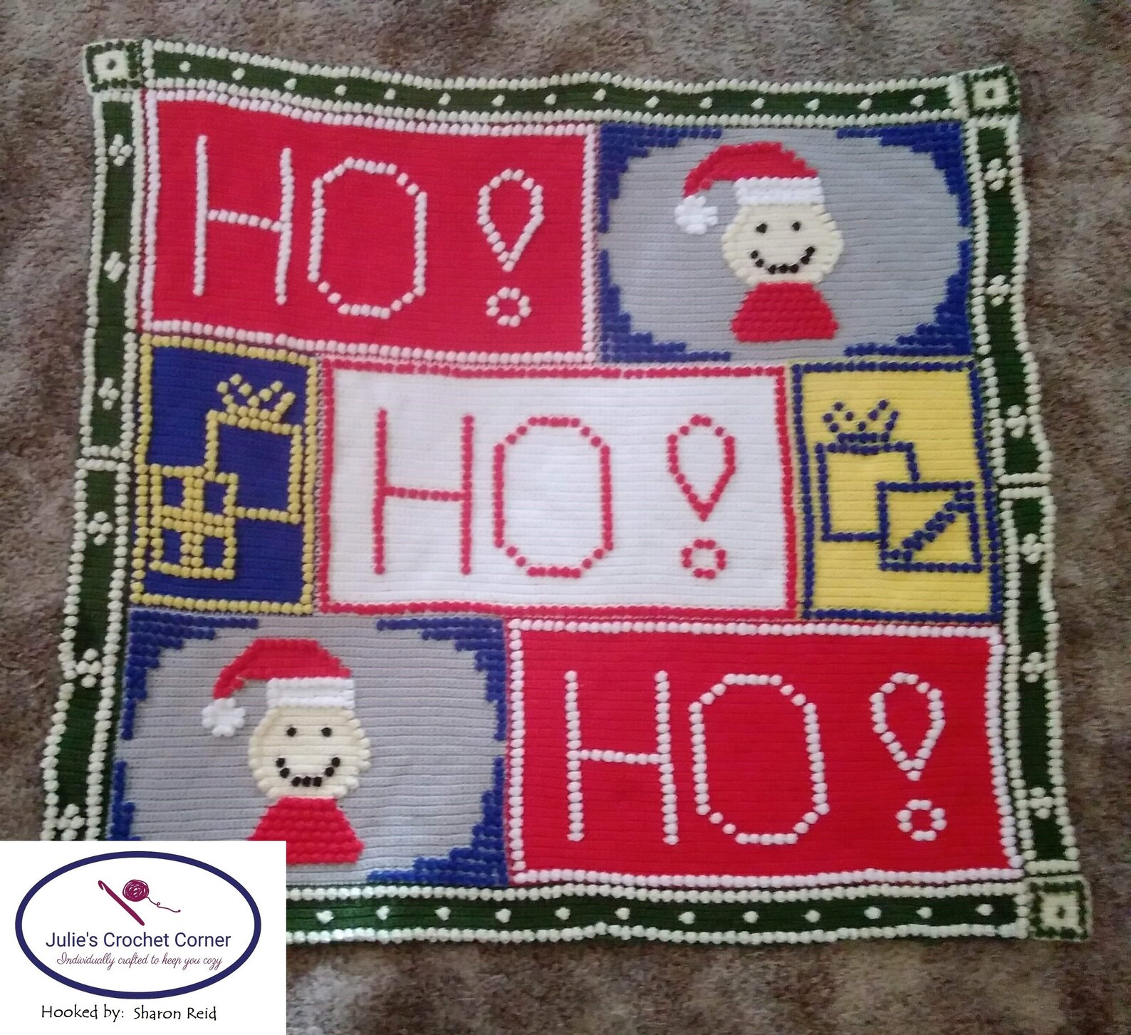 PATTERN: ho Ho Ho Holiday Puff Stitch Blanket - Etsy Hong Kong
