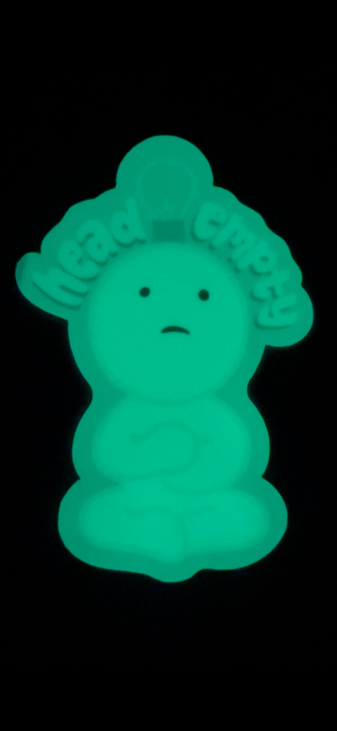 GLOW Green Guy Head Empty Sticker - Etsy