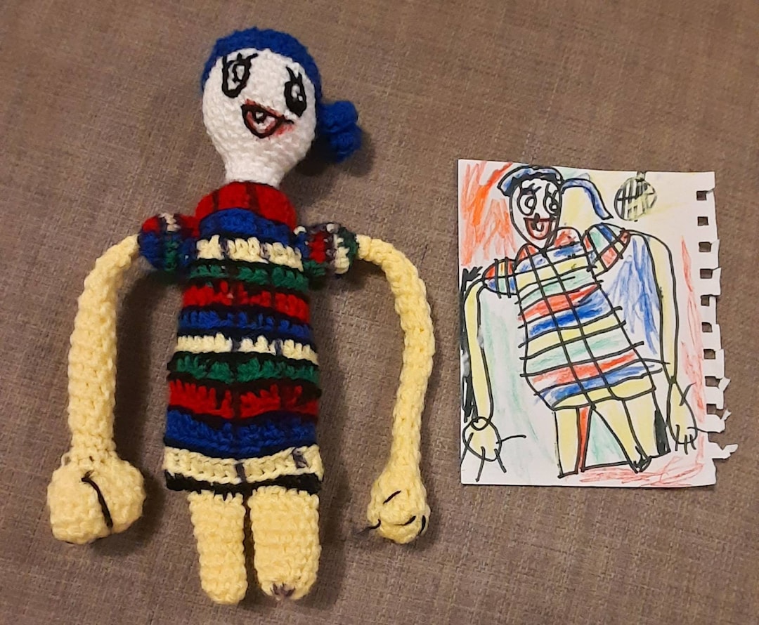 Custom Kids Drawing Crochet Doll - Etsy