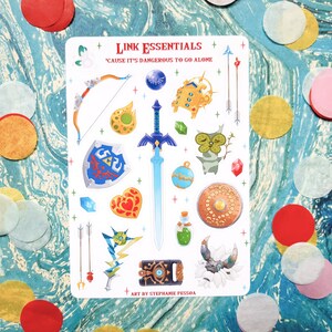 Sticker Sheet Zelda Link Essentials Stationery for Bujo Journaling ...