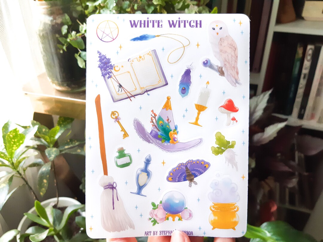 Witch Magic White Witch Sticker Sheet - Etsy